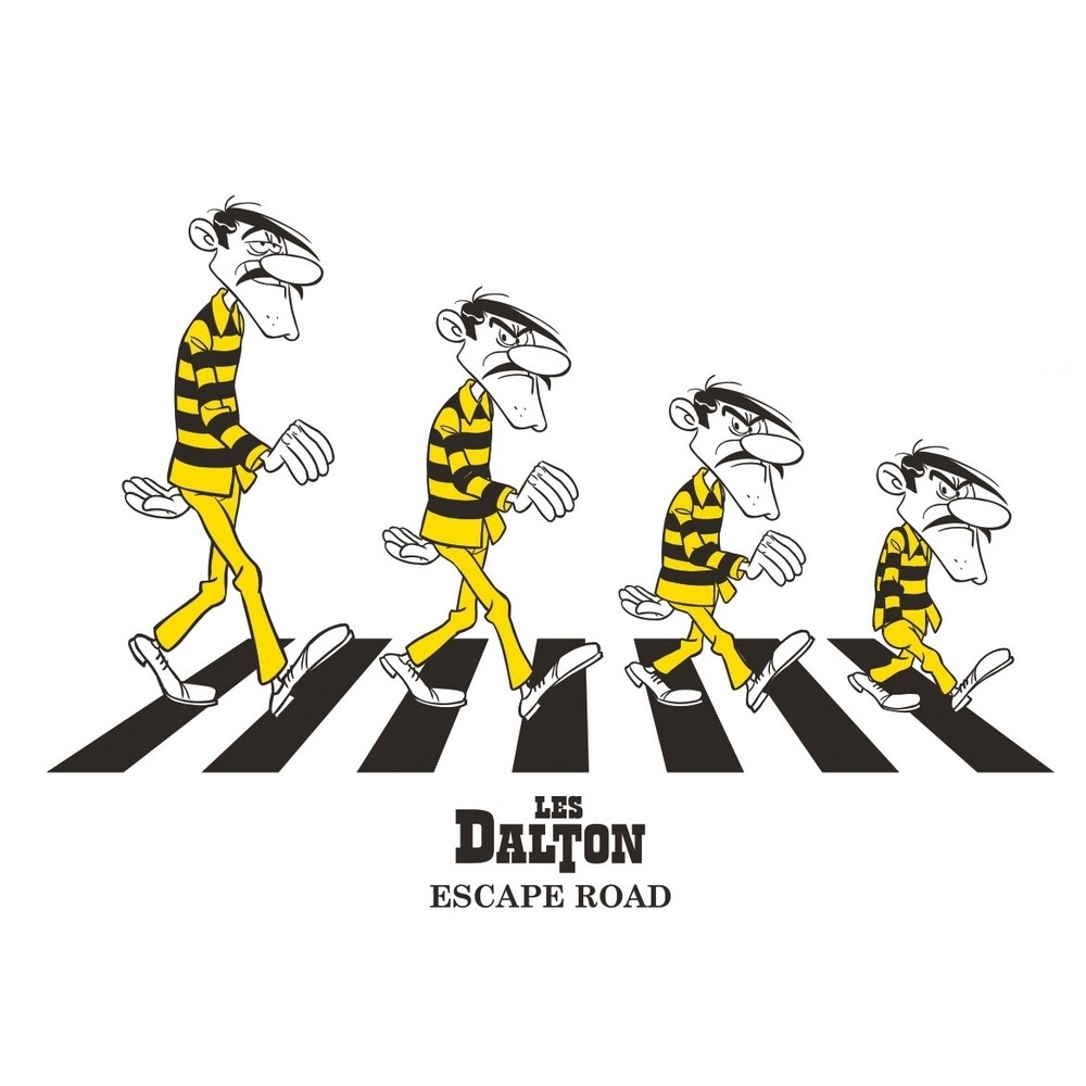 Sous-verre Lucky Luke 10x10cm (Les Frères Dalton Escape Road) - BD addik