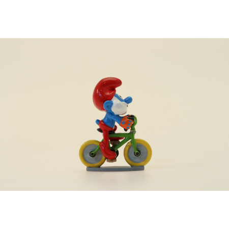 Collectible figurine Pixi The Smurfs, Papa Smurf on a bicycle 6484 (2021)