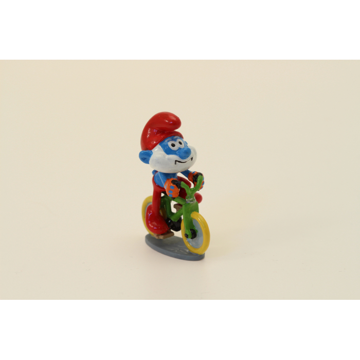 Collectible figurine Pixi The Smurfs, Papa Smurf on a bicycle 6484 (2021)