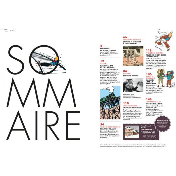 Magazine GEO Edition Tintin c'est l'aventure, train journeys Nº14 FR (2022)