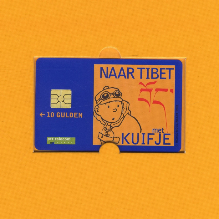 Collectible Phone Card Hergé Tintin, PTT Telecom Naar Tibet met Kuifje ...