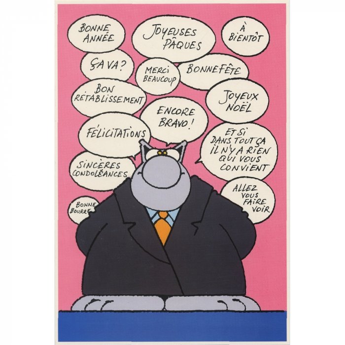Carte de vœux Geluck Le Chat: Bonne Fête, Joyeuses pâques, Joyeux Noël ...