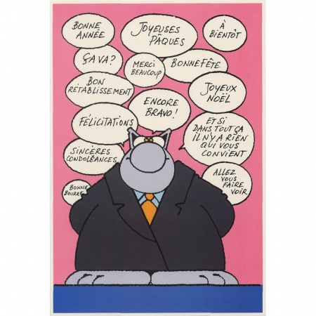 Carte de vœux XL Geluck Le Chat: Bonne Fête, Joyeuses pâques, Noël ...