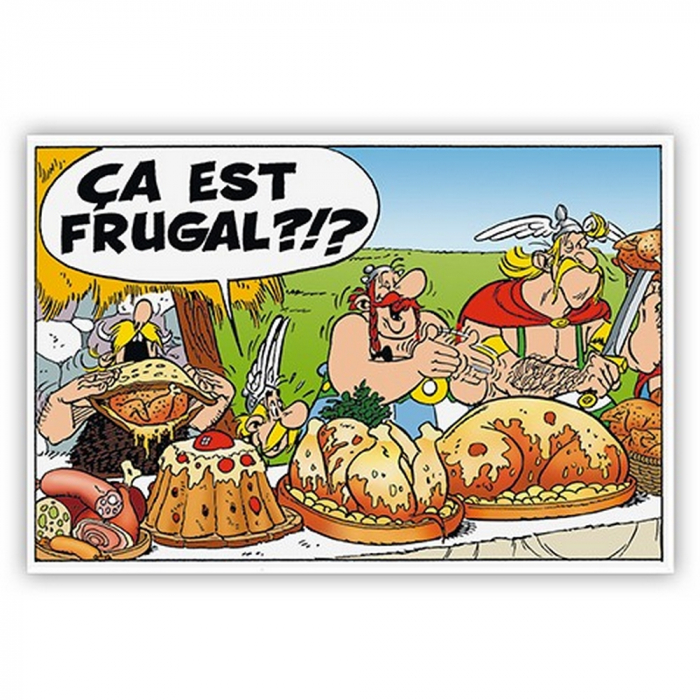 Decorative magnet The Good Gift Asterix and Obelix, Frugal ?? (79x55mm)
