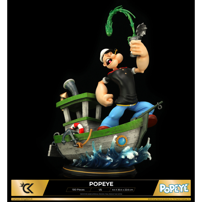 Collectible figure Cartoon Kingdom, Popeye in his green boat 1/6 (2023)