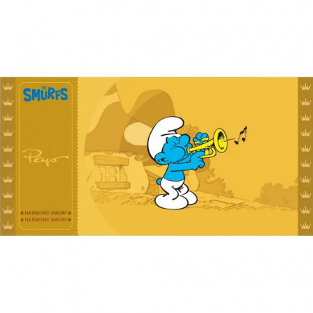 Billet de collection CK Golden Ticket Les Schtroumpfs (Schtroumpf Musicien)
