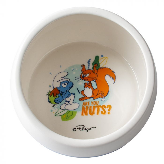 Ceramic Feeder Duvoplus The Smurfs, Are you nuts? (320ml)
