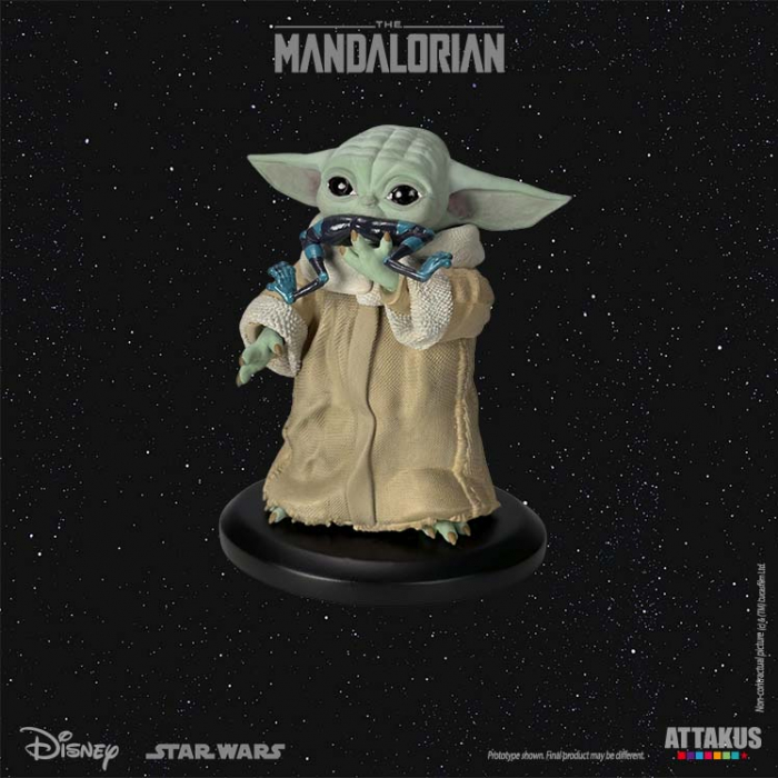 Classic collectible figurine Attakus Star Wars Grogu eating the Frog 1/ ...