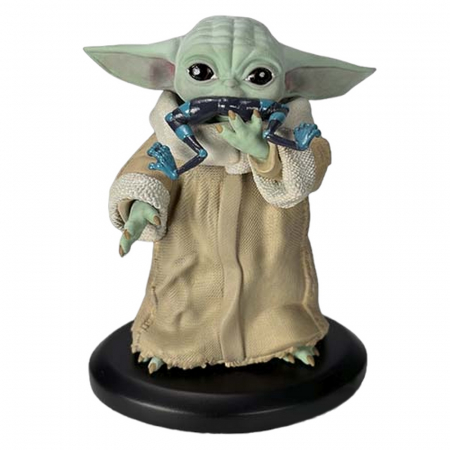 Classic collectible figurine Attakus Star Wars Grogu eating the Frog 1/ ...