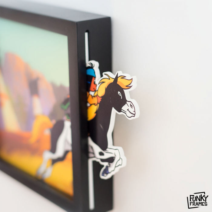 Collectible Frame Funky Frames Yakari, jumping with Little Thunder ...