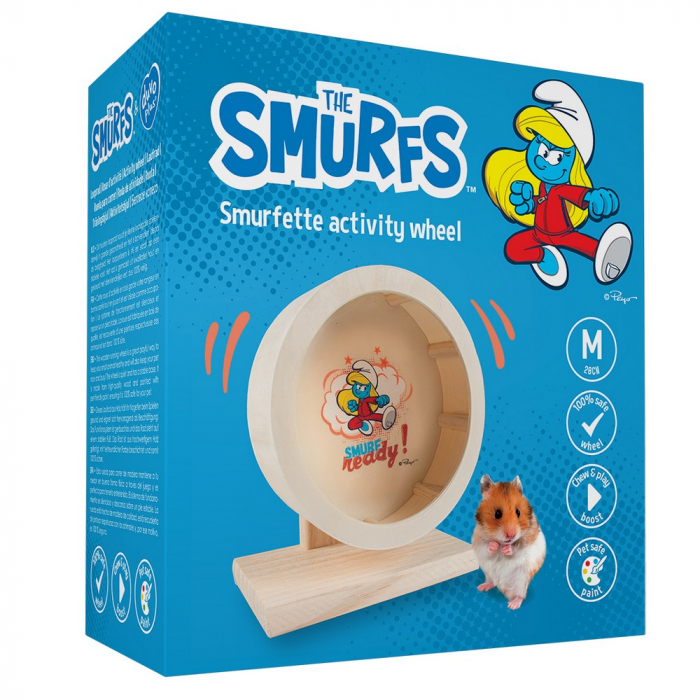 Wooden activity wheel for rodents Duvoplus The Smurfs (Smurfette)