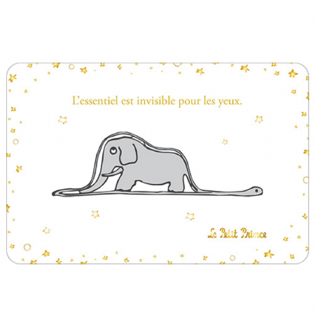 Postal Kiub El Principito, elefante y serpiente (15x10cm)