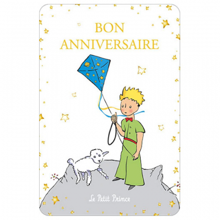 Carte postale Kiub Le Petit Prince, Bon Anniversaire A (10x15cm)