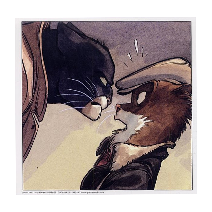 Portfolio with 19 Blacksad illustrations, Juanjo Guarnido (18x18cm)