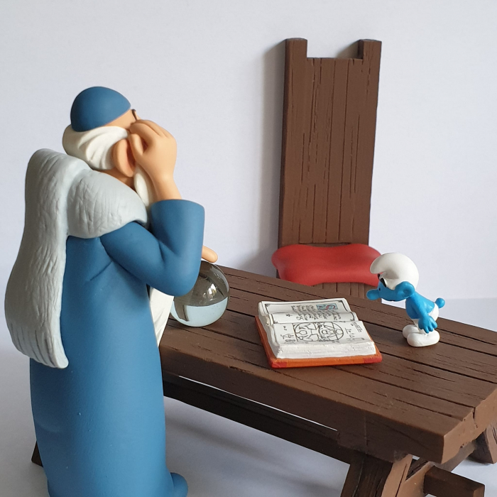 Collectible figurine Johan and Peewit, Homnibus and the Smurf (2023)