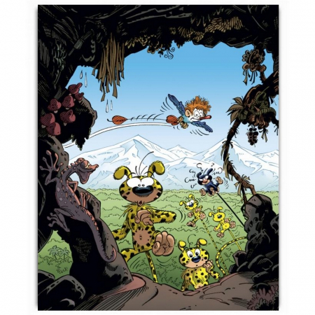 Poster affiche offset Marsupilami, Sommet enneigé (28x35,5cm)