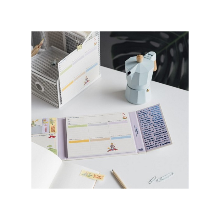 Pad weekly planner with sticky notes Erik, The Little Prince (English)