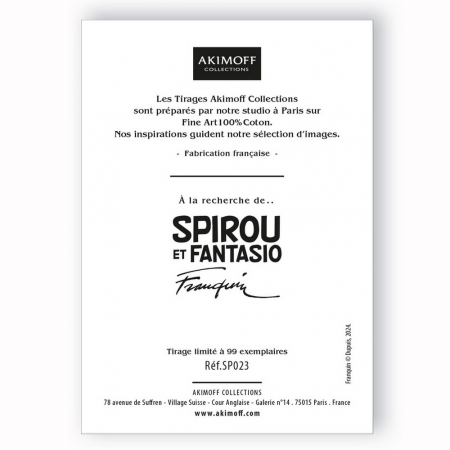 Poster collection Akimoff Spirou & Fantasio, Marsupilami géant 1962 (30x40cm)