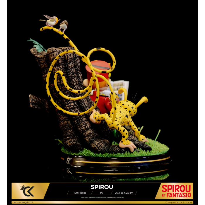 Collectible figure Cartoon Kingdom, Spirou and Spip with Marsupilami 1/ ...