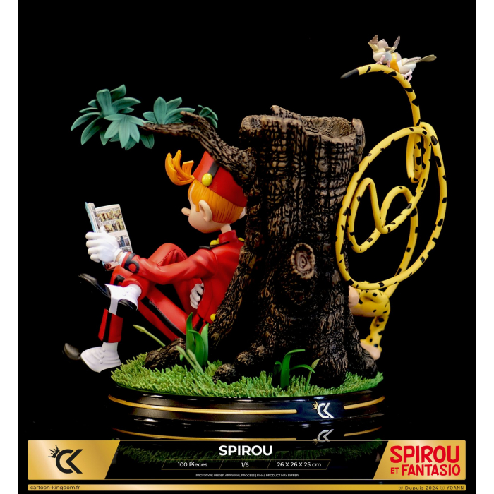 Figura colección Cartoon Kingdom, Spirou y Spip con el Marsupilami 1/6 ...