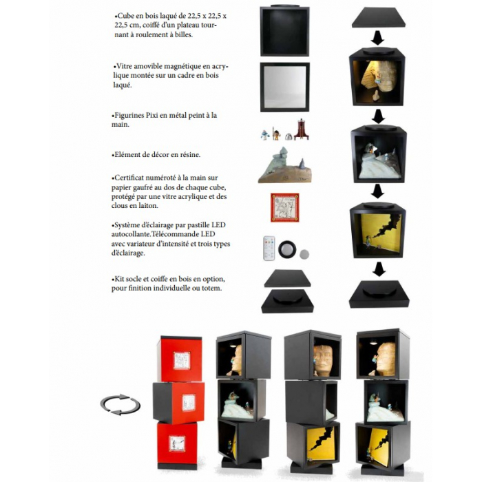 Cube avec figurine Pixi Pixirama Astérix, Obélix et le nez du Sphinx ...