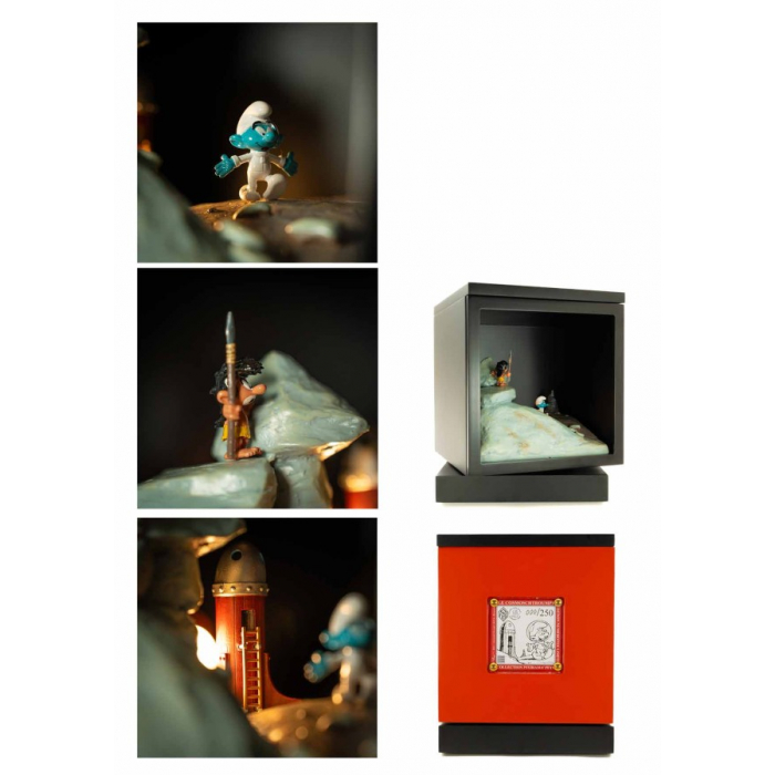 Cube with figurine Pixi Pixirama The Smurfs, Astro Smurf 6802 (2024)