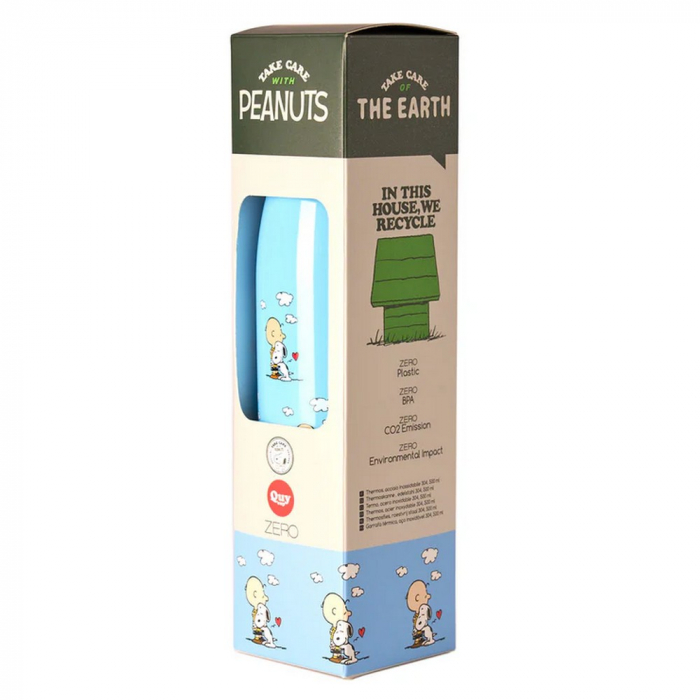 Bouteille d'eau isotherme QuyCup en inox Peanuts Snoopy (Câlin à ...