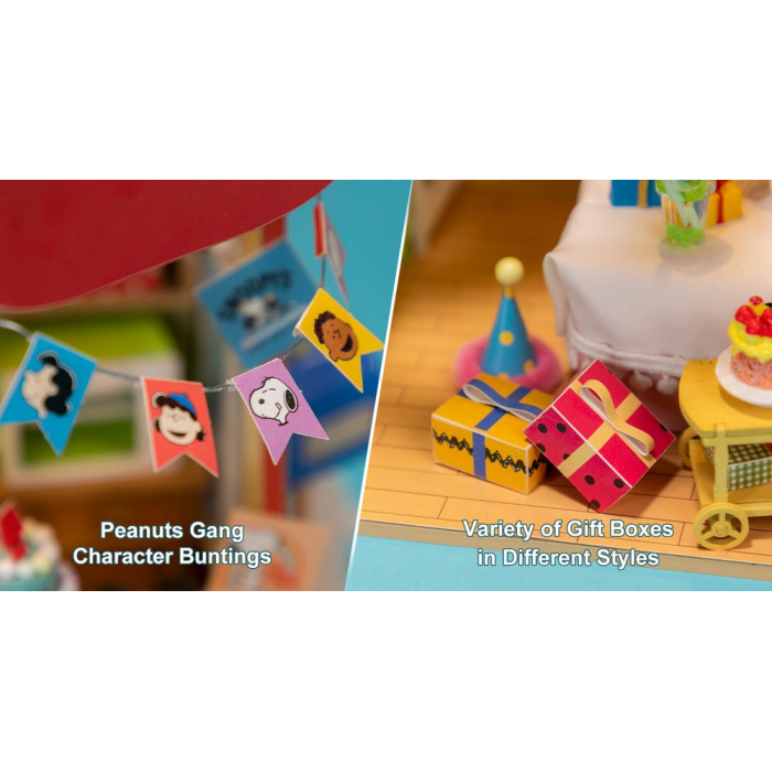 DIY assembly diorama Pantasy Peanuts, Snoopy Happy Birthday (1202)