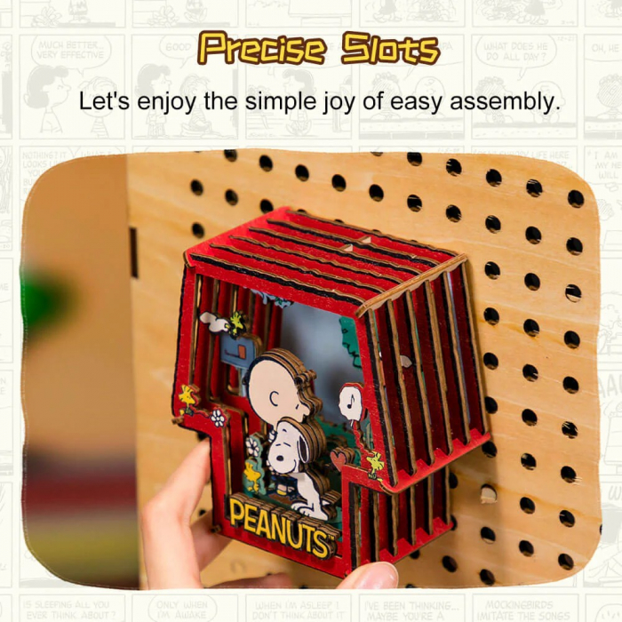 DIY assembly 3D diorama Puremind Peanuts Snoopy, Hug (2301)