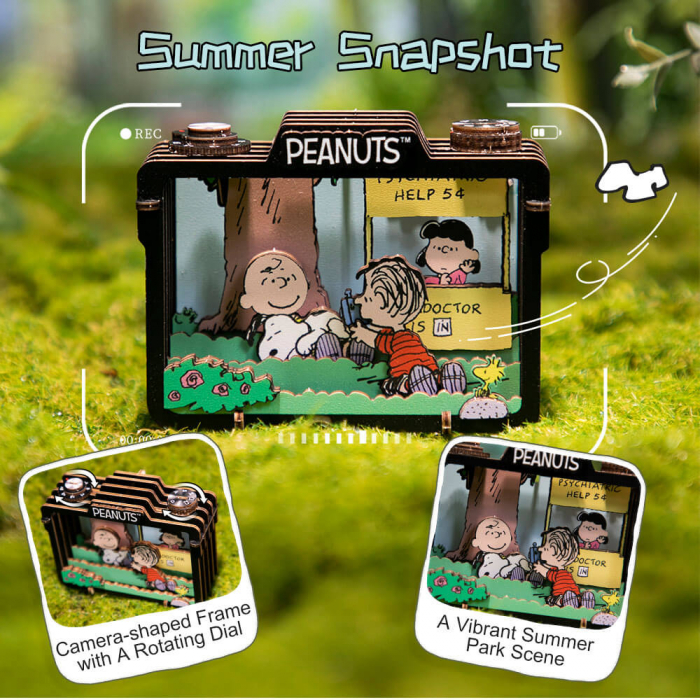 DIY assembly 3D diorama Pantasy Peanuts Snoopy, Camera (2302)