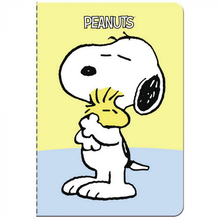 Carnet de notes Premium Paper, Peanuts Snoopy câlin à Woodstock (8,5x12cm)