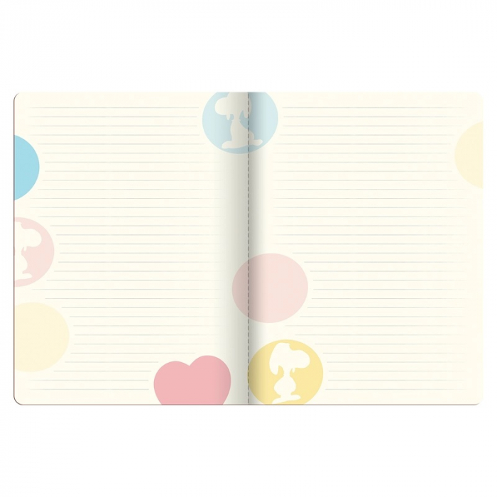 Premium Paper Notebook, Peanuts Snoopy seated (15x21cm)