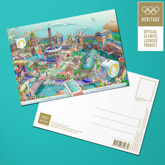 Official postcard of the Paris 2024 Olympic Games (10x15cm)
