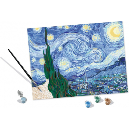 Ravensburger CreArt Paint by Numbers Set Van Gogh, Starry Night (40x30cm)