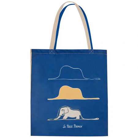 Fabric canvas Bag The Little Prince elephant and snake (37x43cm)