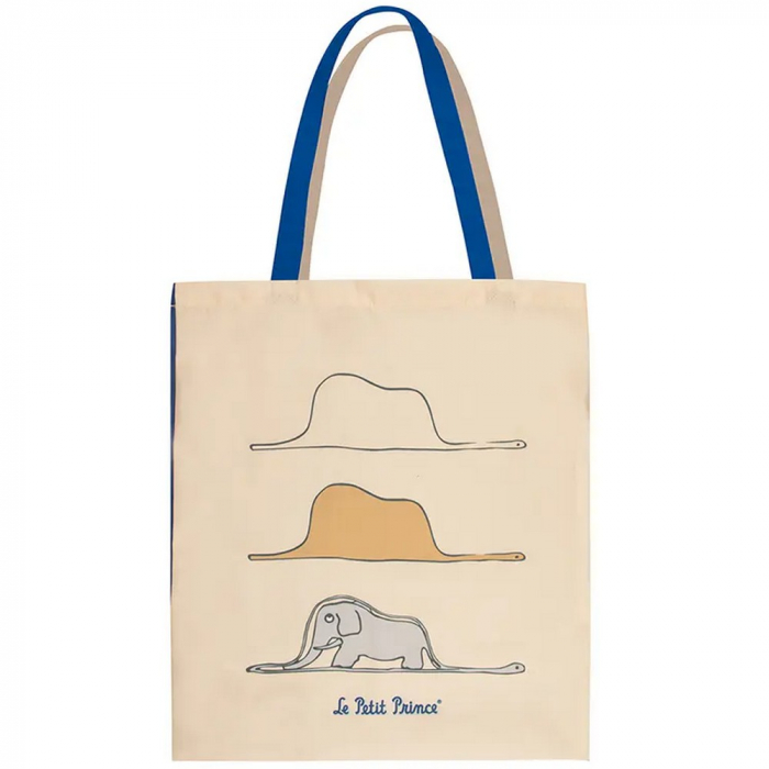 Fabric canvas Bag The Little Prince elephant and snake (37x43cm)