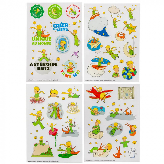 4 Stickers Sheets, The Little Prince (15,5x25cm)