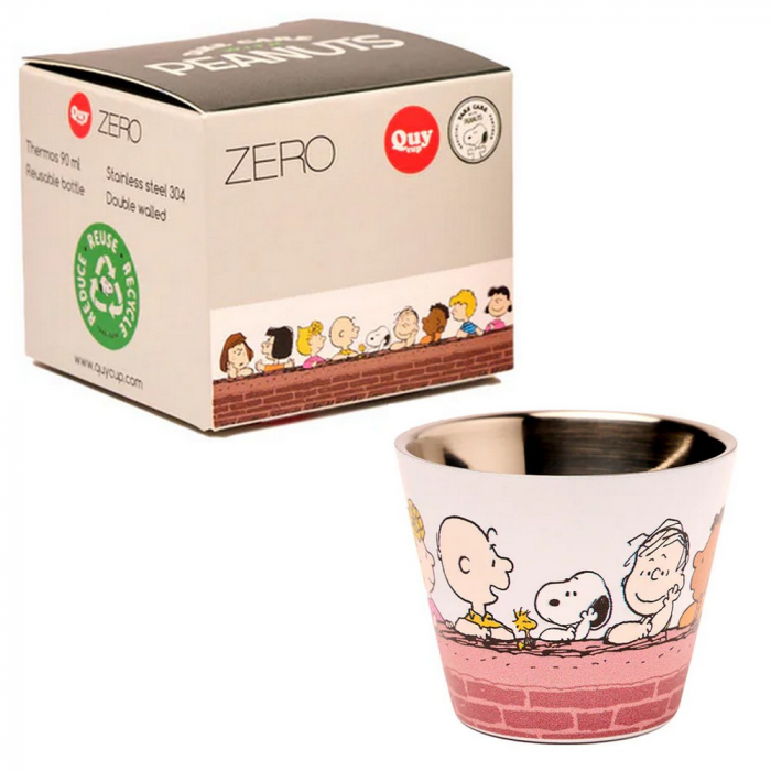 QuyCup Thermal coffee mug Peanuts, Snoopy 90ml (Characters)