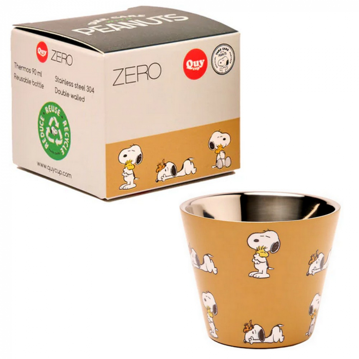 QuyCup Thermal coffee mug Peanuts, Snoopy 90ml (Woodstock)