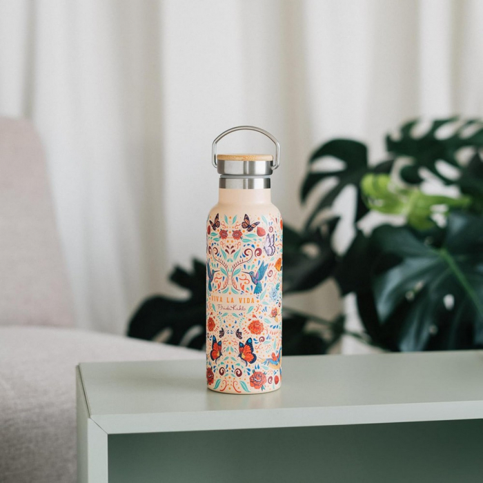 Erik thermal stainless steel water Bottle, Frida Kahlo (Viva la Vida)