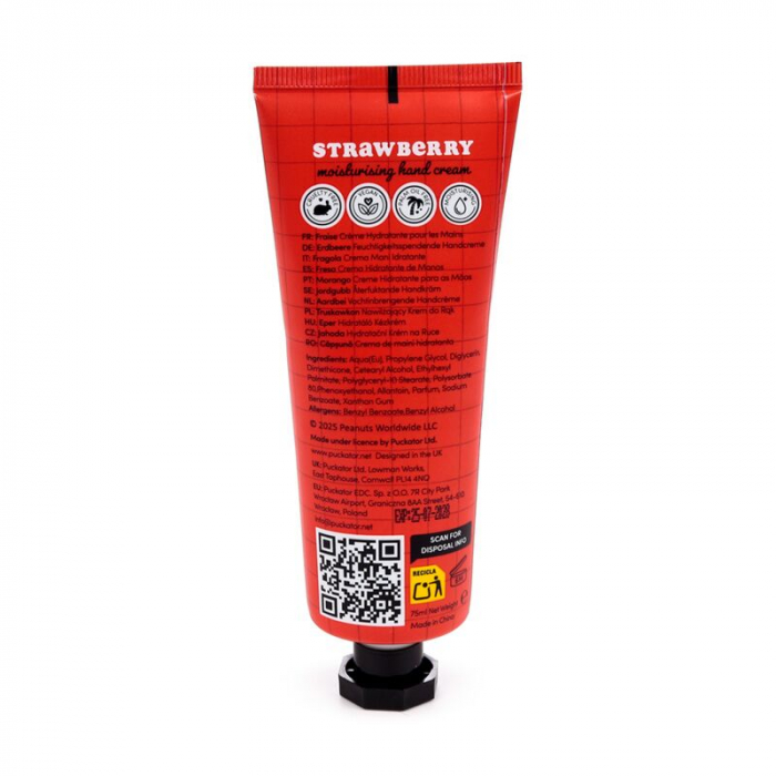 Crema hidratante de manos Peanuts Snoopy 75ml (Fresa)