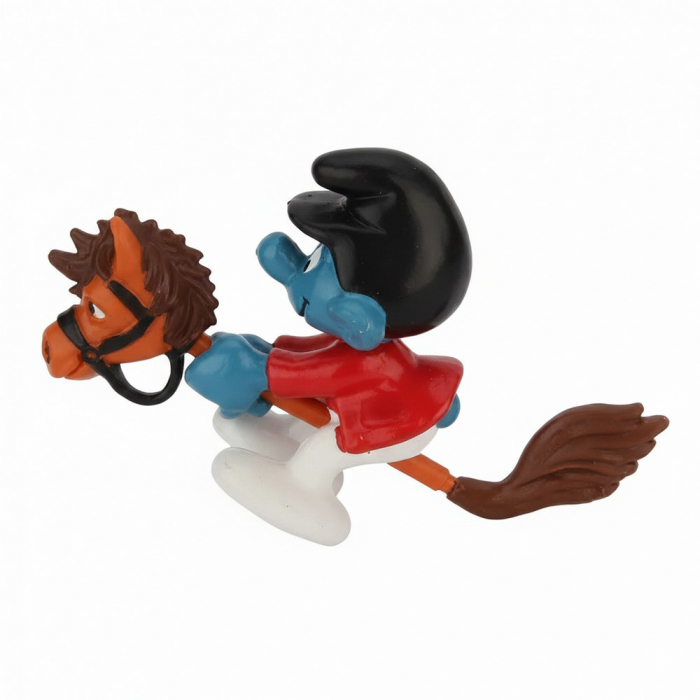 The Smurfs Schleich® Figure - Smurf on a toy horse (40214)