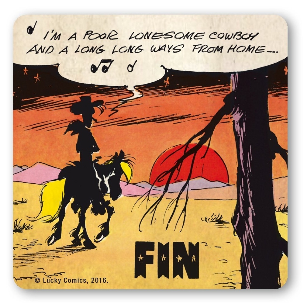 Lucky Luke Logoshirt® Coaster 10x10cm (I'm a Poor Lonesome Cowboy) - BD ...