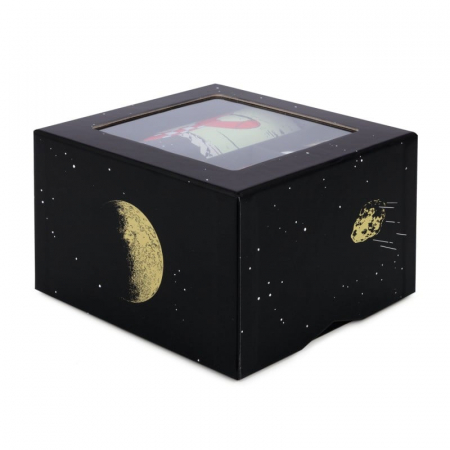 Coffret avec boîte en métal Tintin Lune, 2 tasses à expresso & Café Bio ...