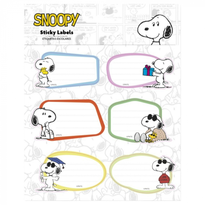 Erik Stickers Peanuts, Snoopy (12 self-adhesive labels)