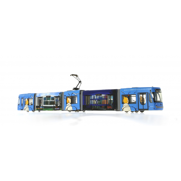 Model of the Belgian Tram STIB T3000 Tintin Moulinsart 1/87 (2018)