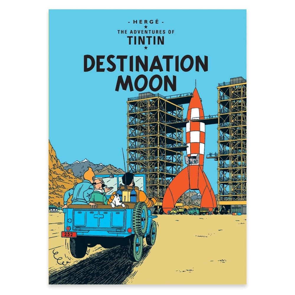 Postcard Tintin Album: Destination Moon 34084 (10x15cm) - BD addik