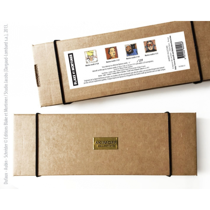 Plaques de marbre collection L'onde septimus Blake et Mortimer (5x5cm)