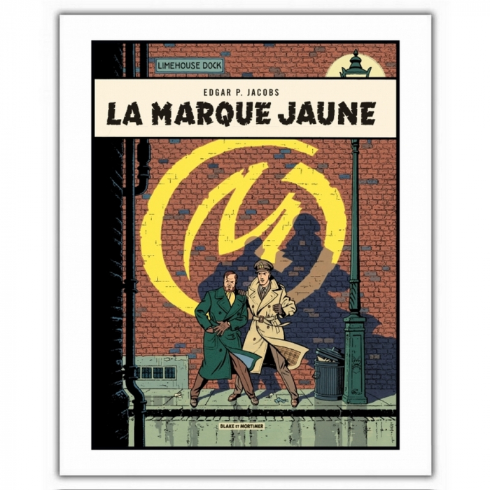 Poster affiche offset Blake et Mortimer, attaque sur le tarmac (35,5x28cm)