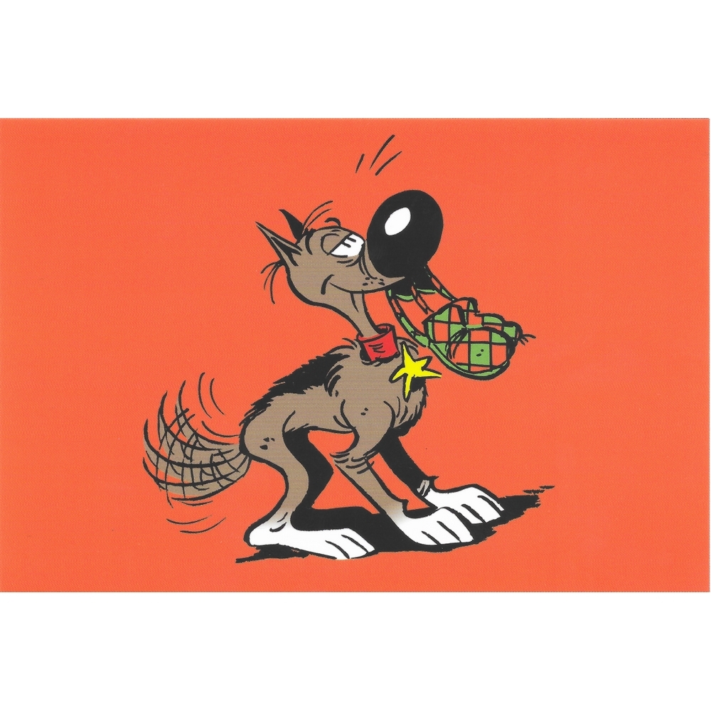 Postcard Lucky Luke: Rantanplan at your service (15x10cm) - BD addik